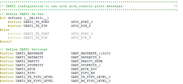Figure 4 UART2 Configuration Settings