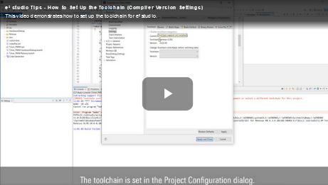 How to Set Up the Compiler Toolchain for e² studio 2022-01 or later (00 ...