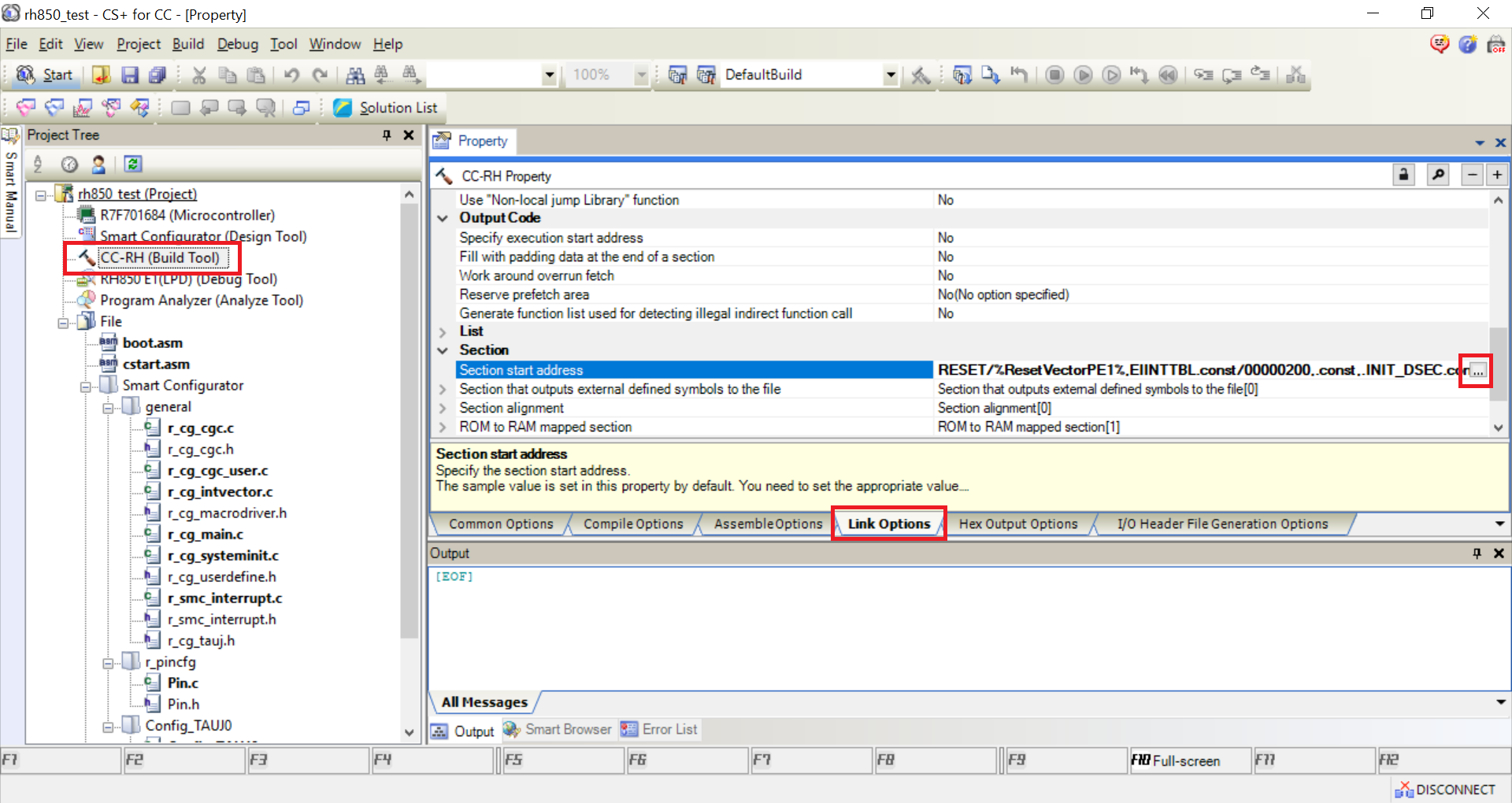 Figure 1: CS+ Build tool