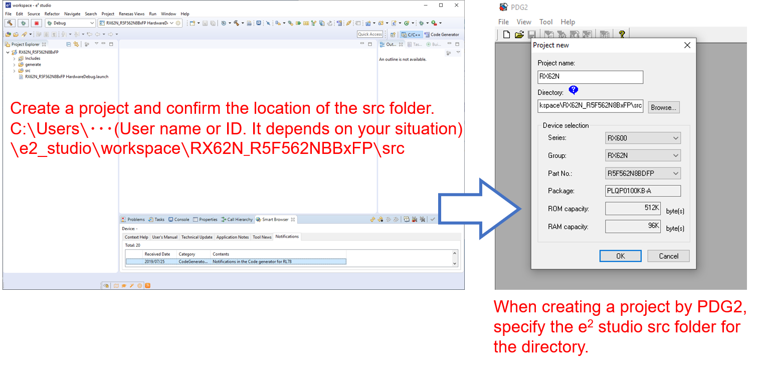 2. Create a project by PDG2.
