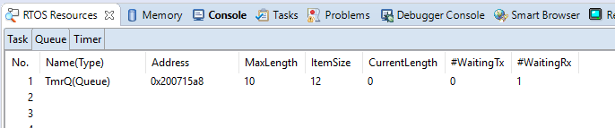 Select the Queue tab and you should see something similar to the below ...