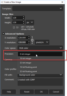 Next we will either setup the background color or setup for Transparency